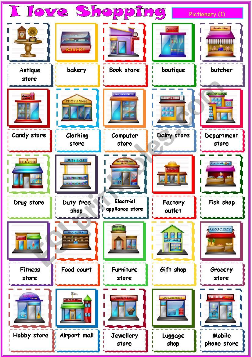 Magasins et boutiques en anglais – my-teacher.fr : apprendre l'anglais ...