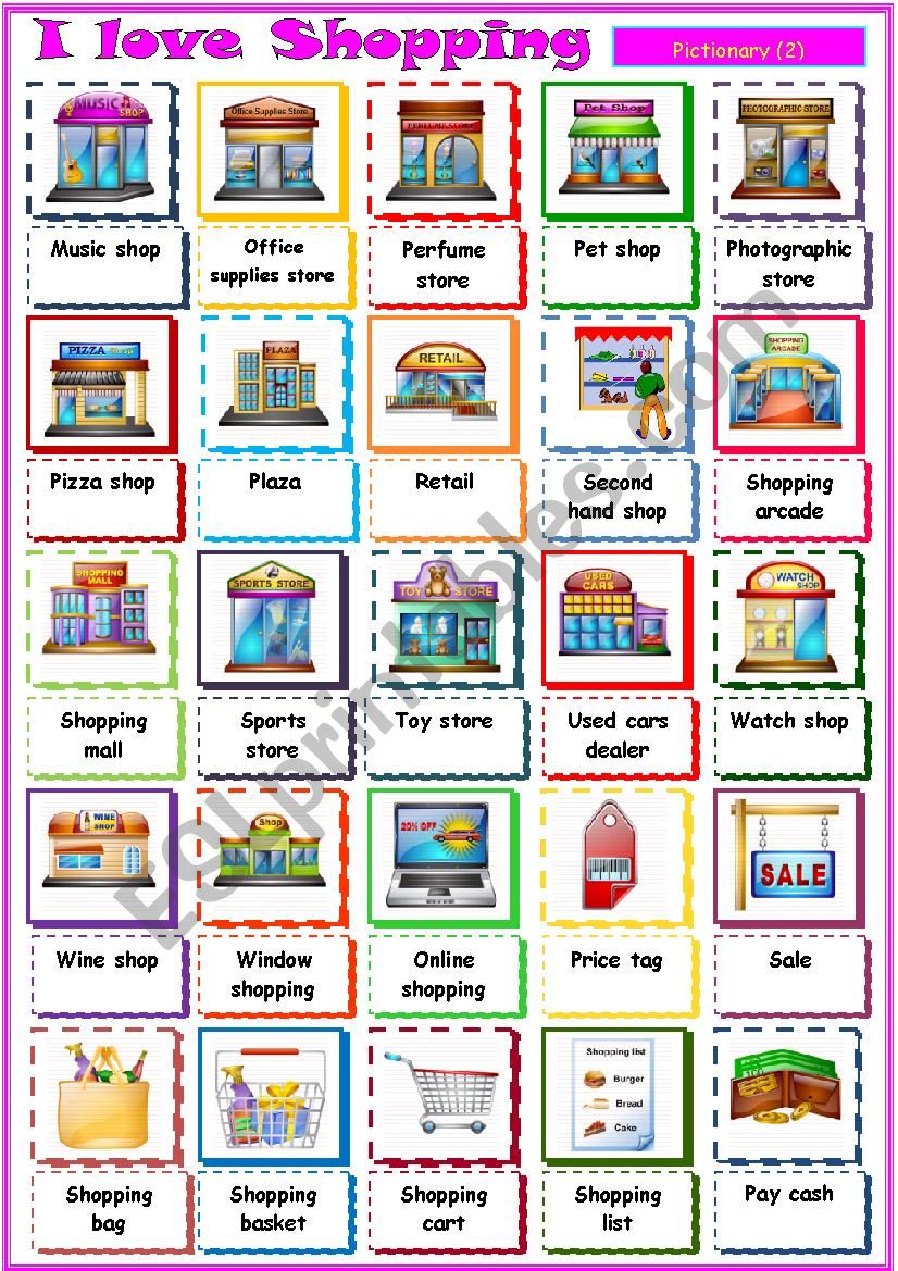 Magasins et boutiques en anglais – my-teacher.fr : apprendre l'anglais ...